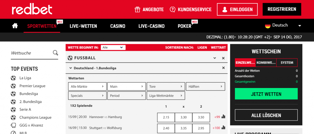 Redbet Schweiz 2025 | Jetzt 20€ in Gratiswetten sichern